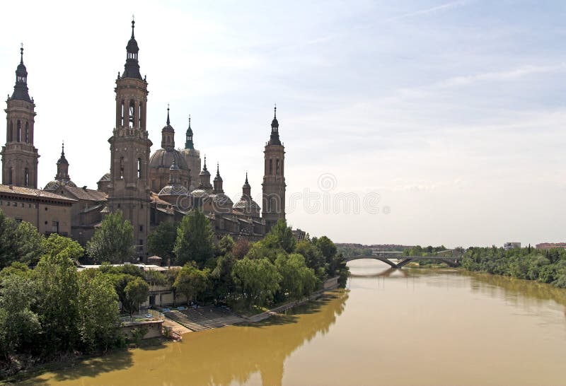 Zaragoza ( Spain ) stock photo. Image of spanish, river - 747130