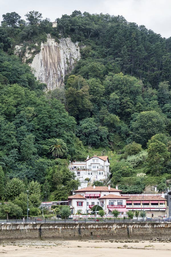 Zarautz in the Basque Country Spain on a Sunny Day with the Mountains ...
