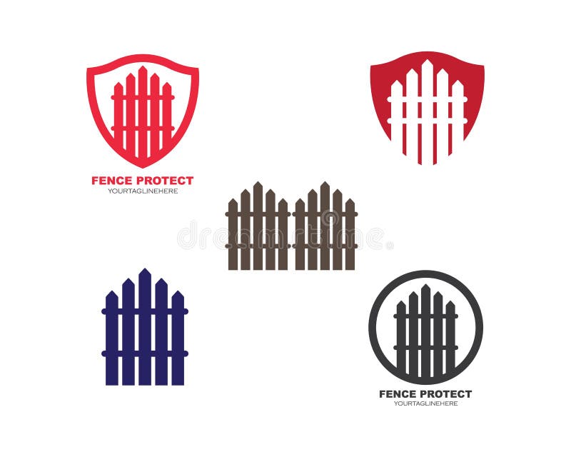 Zaun-Symbol-Logo-Vektorgrafik Vektor Abbildung - Illustration von ...