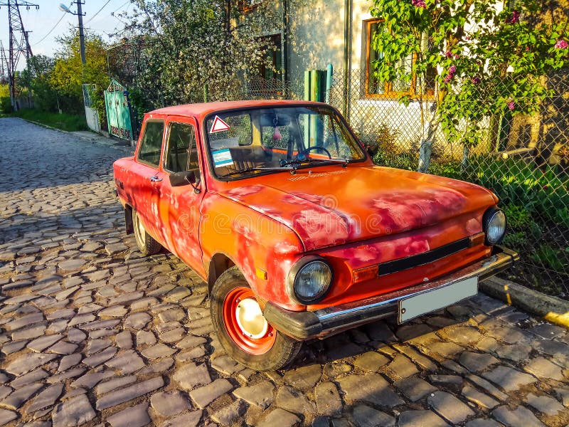 Car Zaporozhets stock photo. Image of antique, racing - 53554914