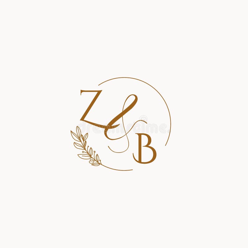 ZB Initial Wedding Monogram Logo Stock Illustration - Illustration of ...