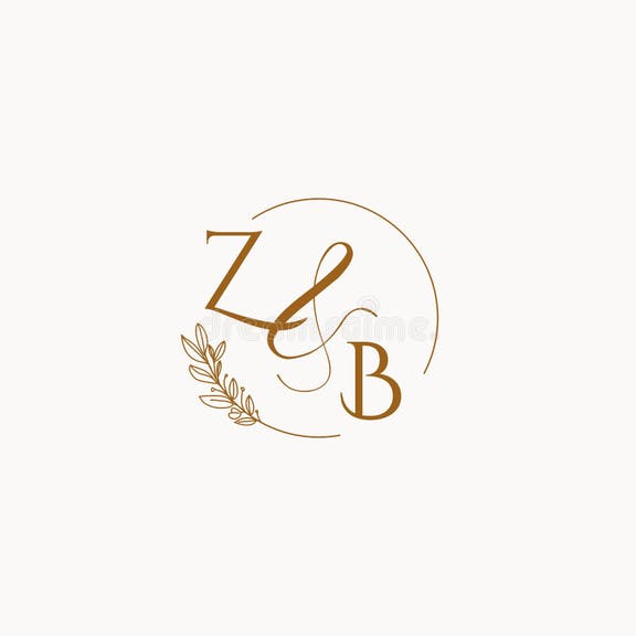 ZB Initial Wedding Monogram Logo Stock Illustration - Illustration of ...