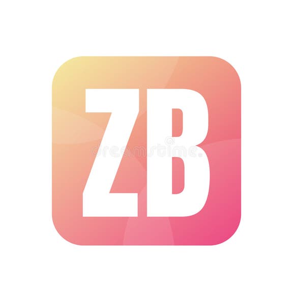 ZB Letter Logo Design with Simple Style Stock Vector - Illustration of ...