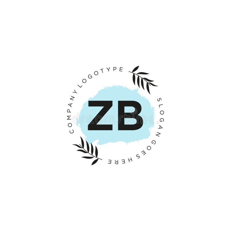 ZB Letter Logo Icon Design Template Elements Stock Vector ...