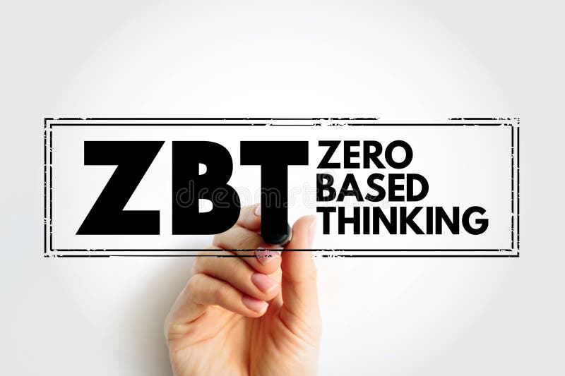 Zbt Zero Based Thinking Acronym Business Concept Background Stock ...