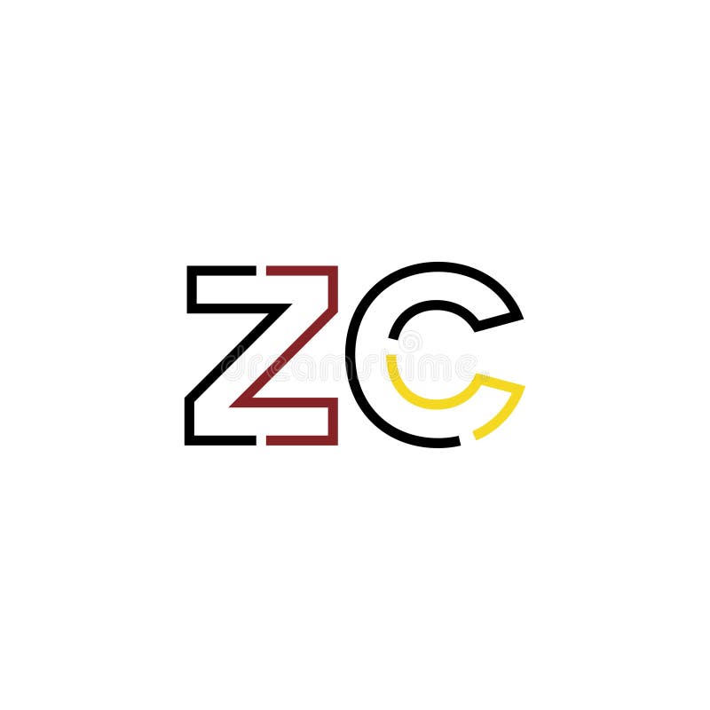 ZC Letter Logo Icon Design Template Elements Stock Vector ...