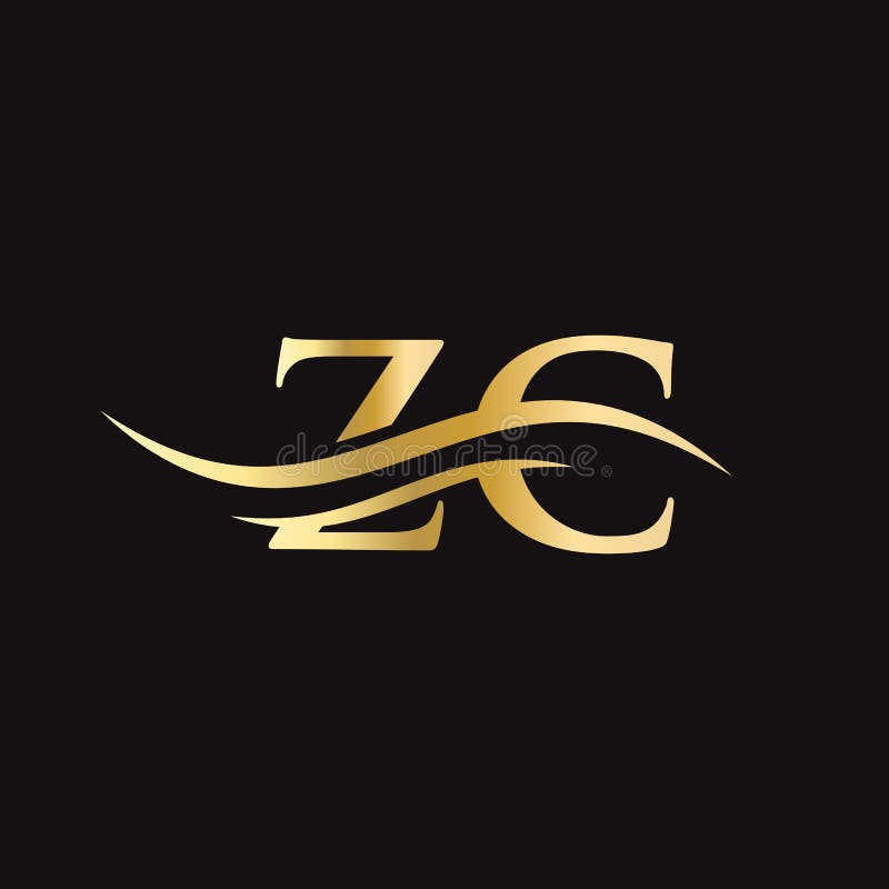 ZC Logo Design. Premium Letter ZC Logo Design with Water Wave Concept ...