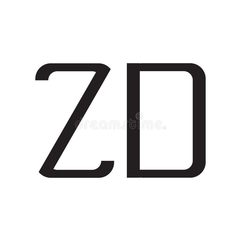 Zd Initial Letter Vector Logo Icon Stock Vector - Illustration of type ...