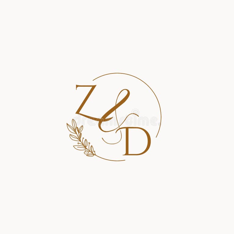 ZD Initial Wedding Monogram Logo Stock Vector - Illustration of modern ...