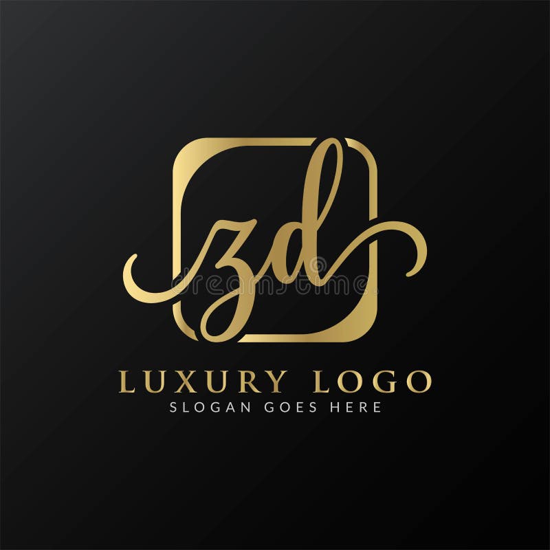 ZD Logo Design Vector Template. Initial Luxury Letter ZD Vector ...