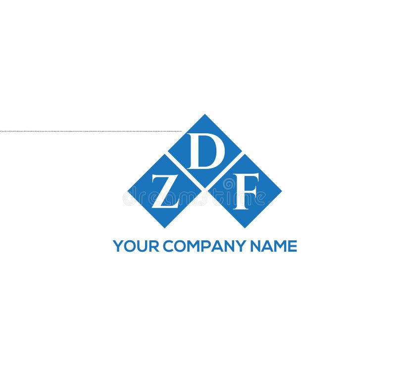 ZDF Letter Logo Design on BLACK Background. ZDF Creative Initials ...