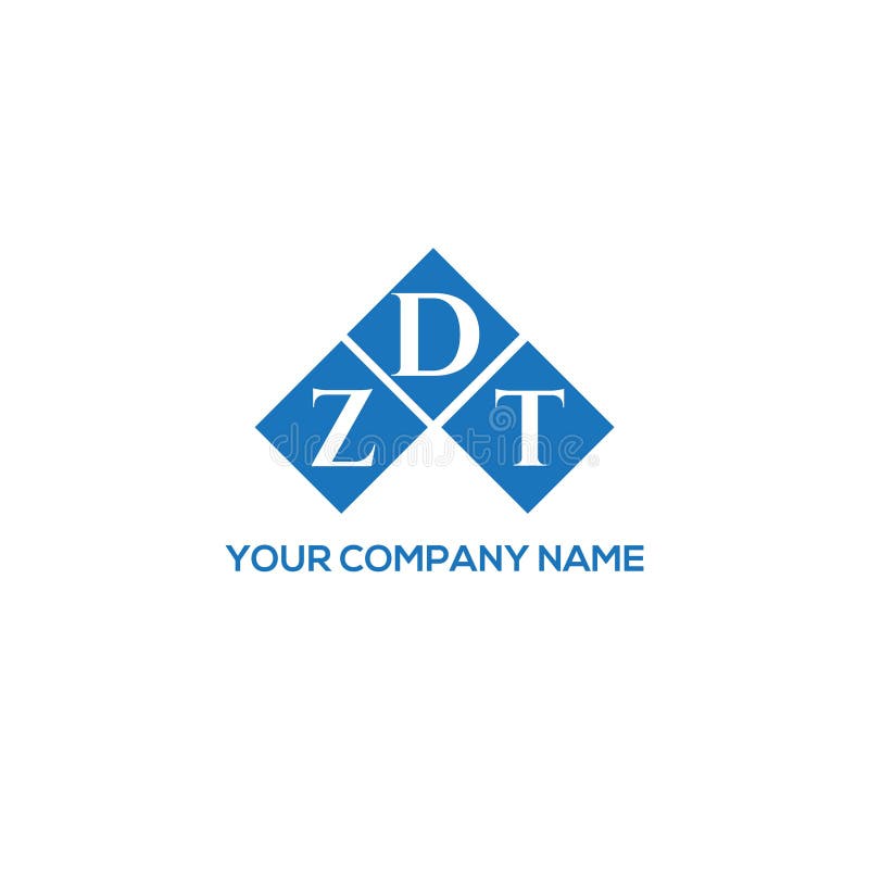 ZDT Letter Logo Design on BLACK Background. ZDT Creative Initials ...