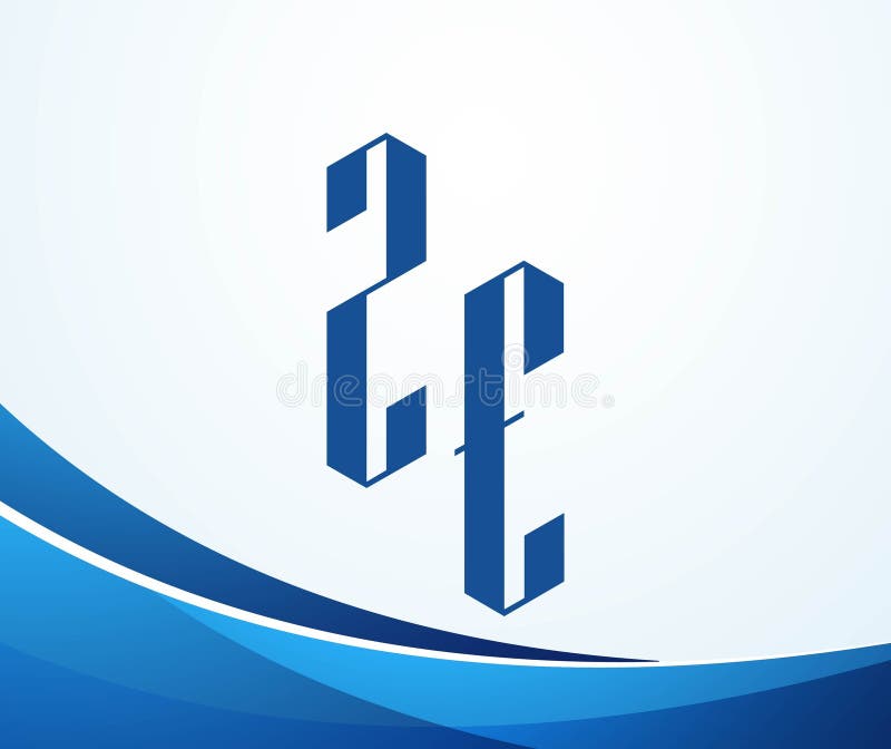 ZE Alphabet Letter Logo Design Template Elements Stock Vector ...