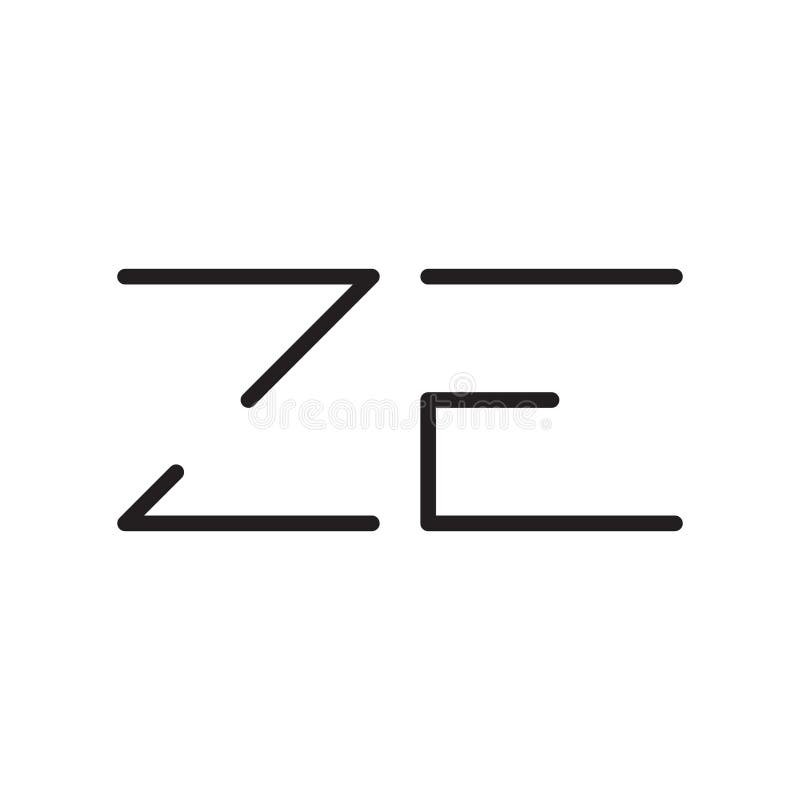 Ze Initial Letter Vector Logo Icon Stock Vector - Illustration of ...