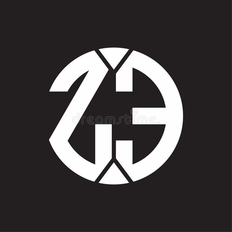 ZE Logo Monogram with Piece Circle Ribbon Style Stock Illustration ...