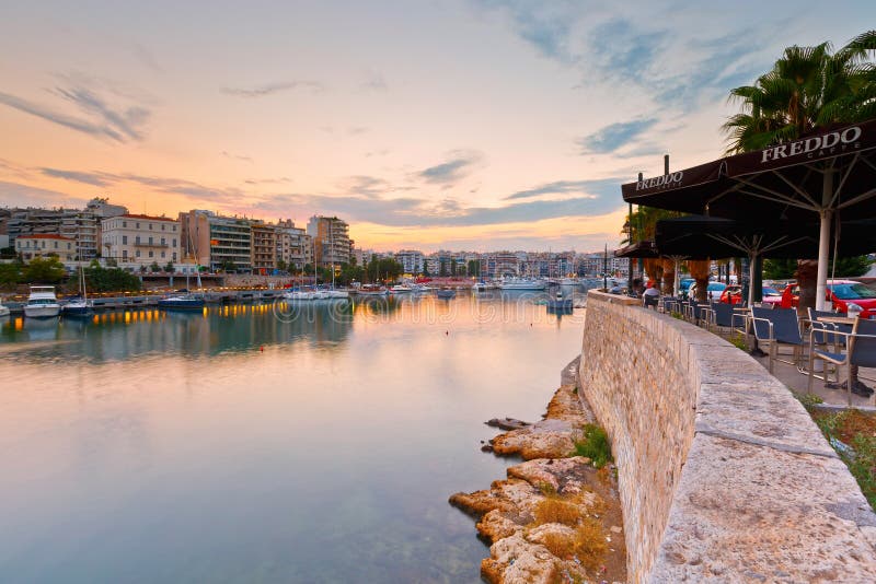 Zea marina in Athens. editorial stock image. Image of dusk - 57946304
