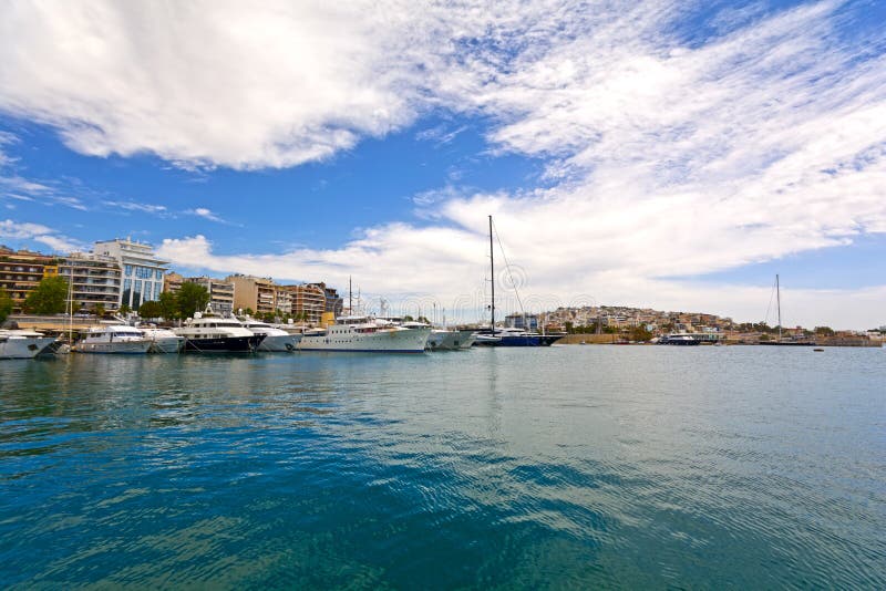 Zea Marina in Piraeus, Athens. Stock Photo - Image of pasalimani, boats ...