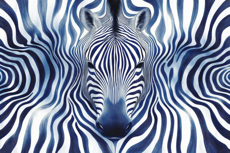 Zebra Blending into Striped Background Showcasing Unique Patterns in ...