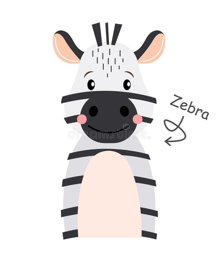 Zebra . Cartoon character stock vector. Illustration of drawing - 267273981