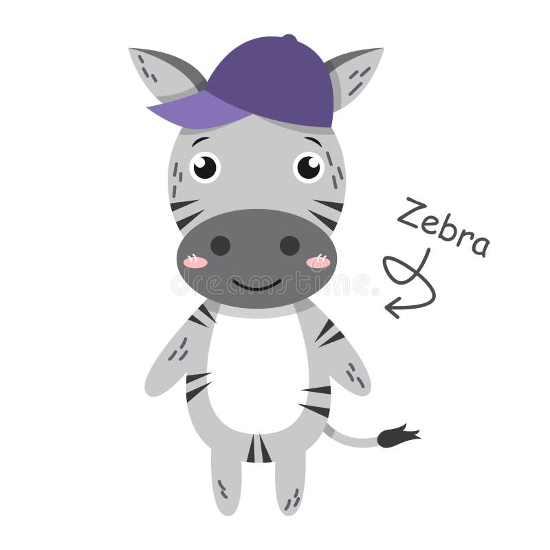 Zebra Cartoon Characters with Clothes . Vector Stock Vector ...