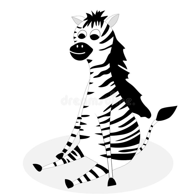 Zebra character cartoon stock vector. Illustration of friendly - 84108278