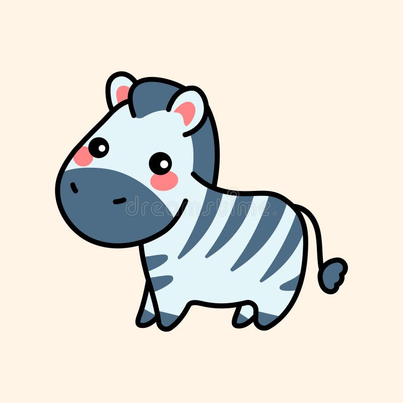 Zebra Color Element. Hand Drawn Animals Stock Vector - Illustration of ...