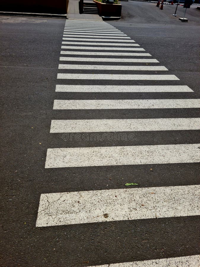 Zebra Cross on Asphalt Road Stock Image - Image of infrastructure ...