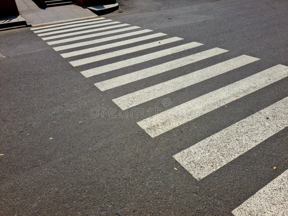 Zebra Cross on Asphalt Road Stock Image - Image of concrete, shadow ...