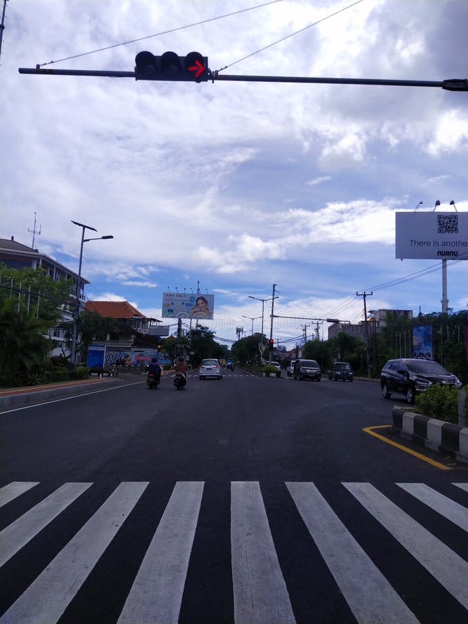 Zebra Cross on Street in Indonesia Bali Editorial Photography - Image ...