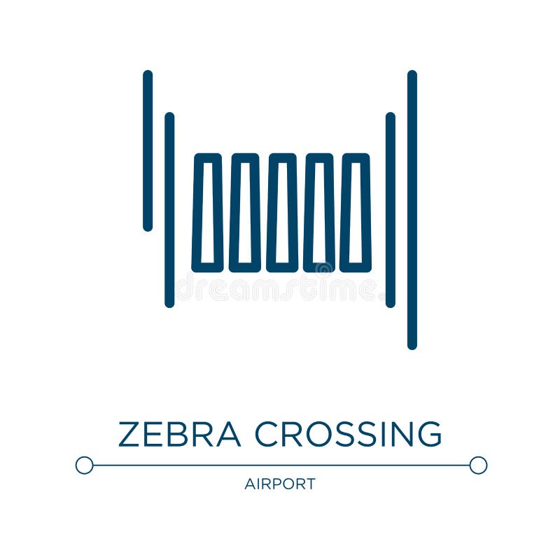 Zebra Crossing Icon. Linear Vector Illustration from Driving School ...