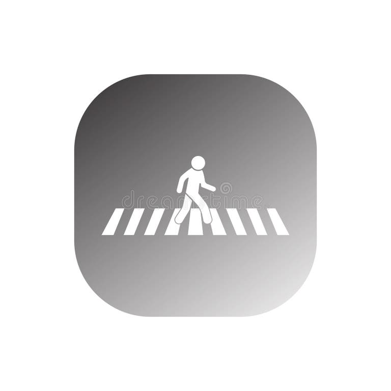 Zebra crossing icon vector stock vector. Illustration of zebra - 309005958