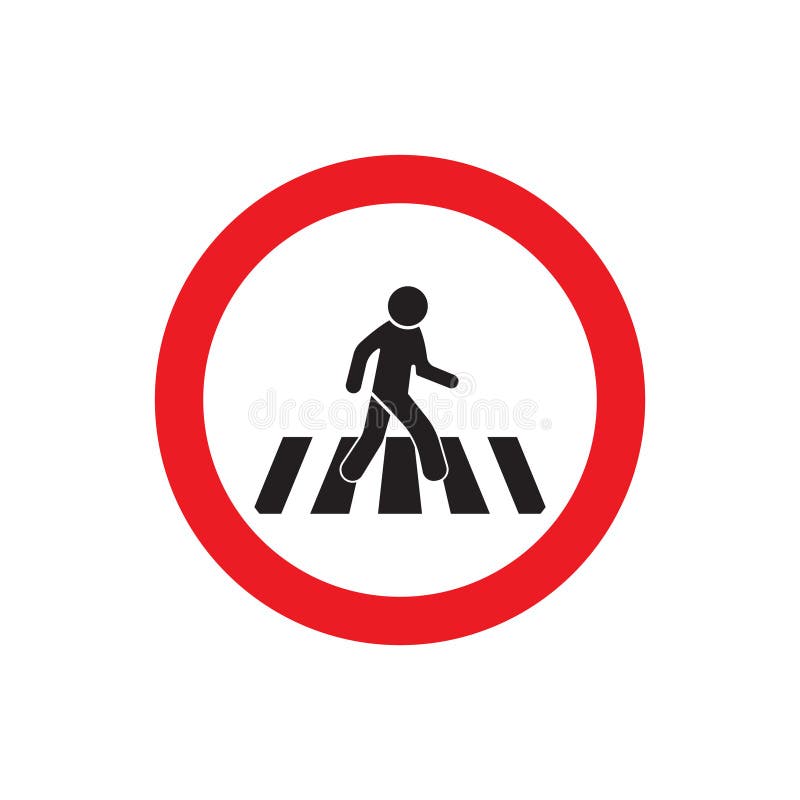 Zebra crossing icon vector stock vector. Illustration of danger - 309005975