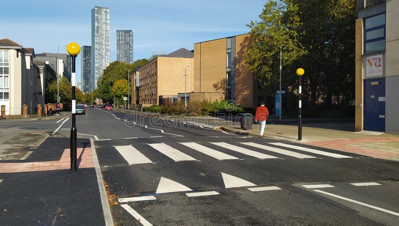 Zebra Crossing in Manchester Editorial Image - Image of road ...