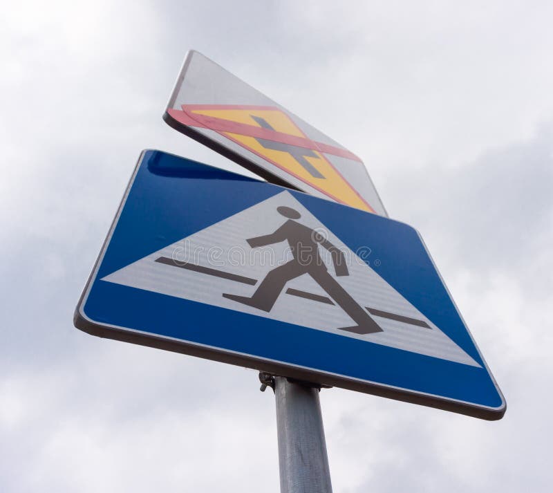 Zebra Warning Sign stock photo. Image of road, placard - 109463566