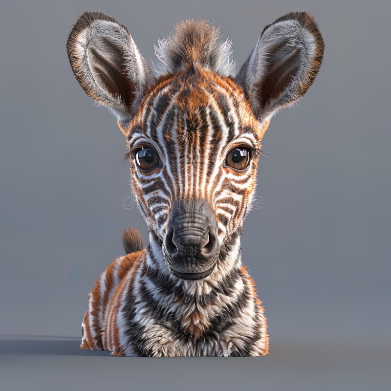A Zebra Cub is Looking at the Camera with Its Eyes Wide Open Stock ...