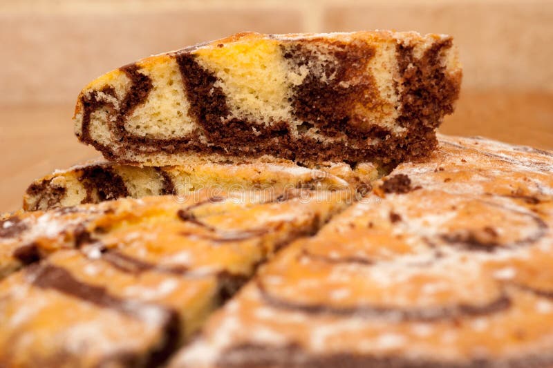 Zebra Zebra Cupcake Pie on a Plate, Homemade Pastries Stock Photo ...