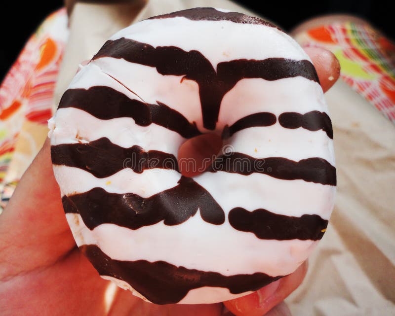 Zebra Donuts, Chocolate Donuts and Donut Hazelnut 1 Stock Image - Image ...