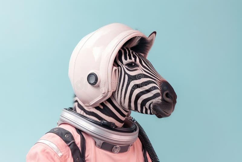 A Zebra Dressed As an Astronaut, Concept of Space Exploration Stock Illustration - Illustration ...