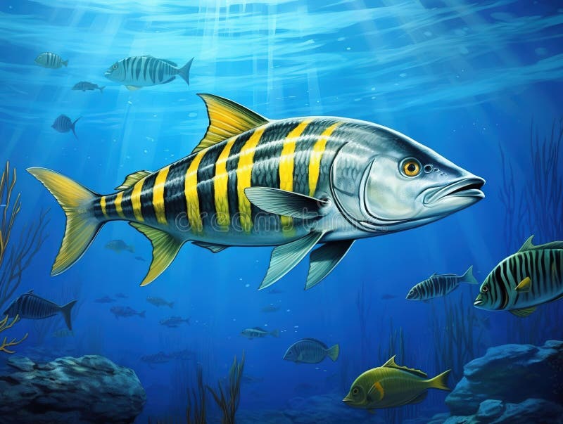 Ai Generated Illustration Wildlife Concept of Zebra Fish Stock ...