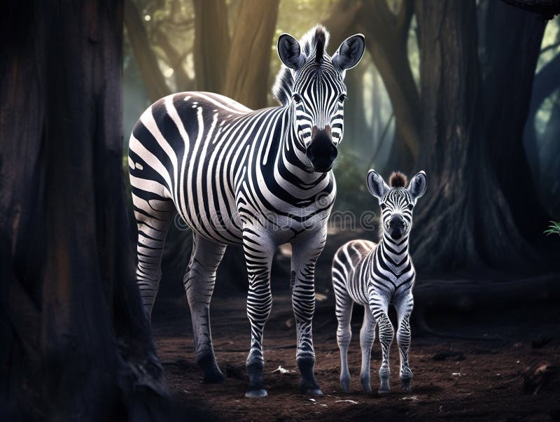 Zebra Foal Made with Generative AI Illustration Stock Illustration ...