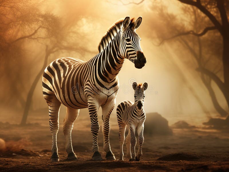 Zebra Foal Made with Generative AI Illustration Stock Illustration ...