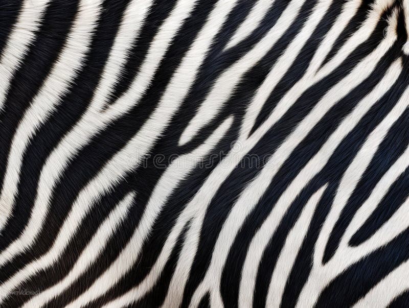 Zebra Fur Texture Made with Generative AI Illustration Stock ...
