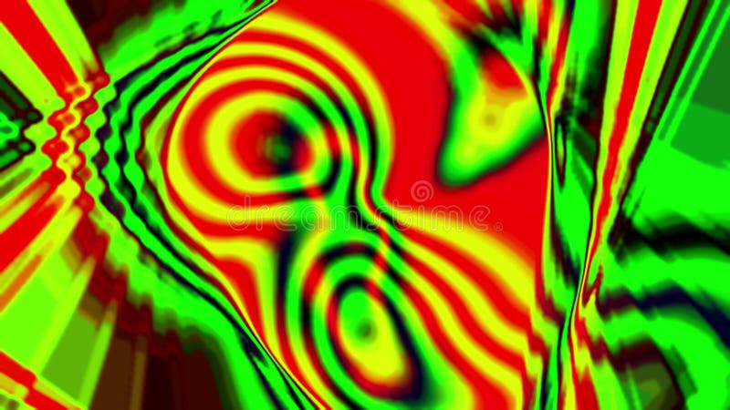 Zebra Green and Red Contour Pattern Rotation Animation Stock Video ...