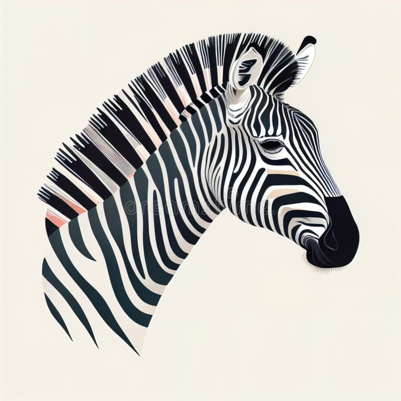 Zebra Head. Zebra Head with Stripes. Vector Illustration Stock ...