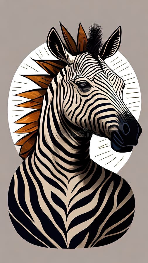 Zebra Head. Zebra Zebra Head Stock Illustration - Illustration of ...