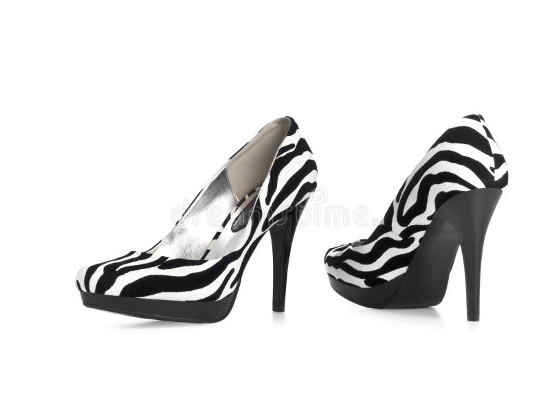 Zebra High Heel Shoes, stock image. Image of human, straps - 29301919