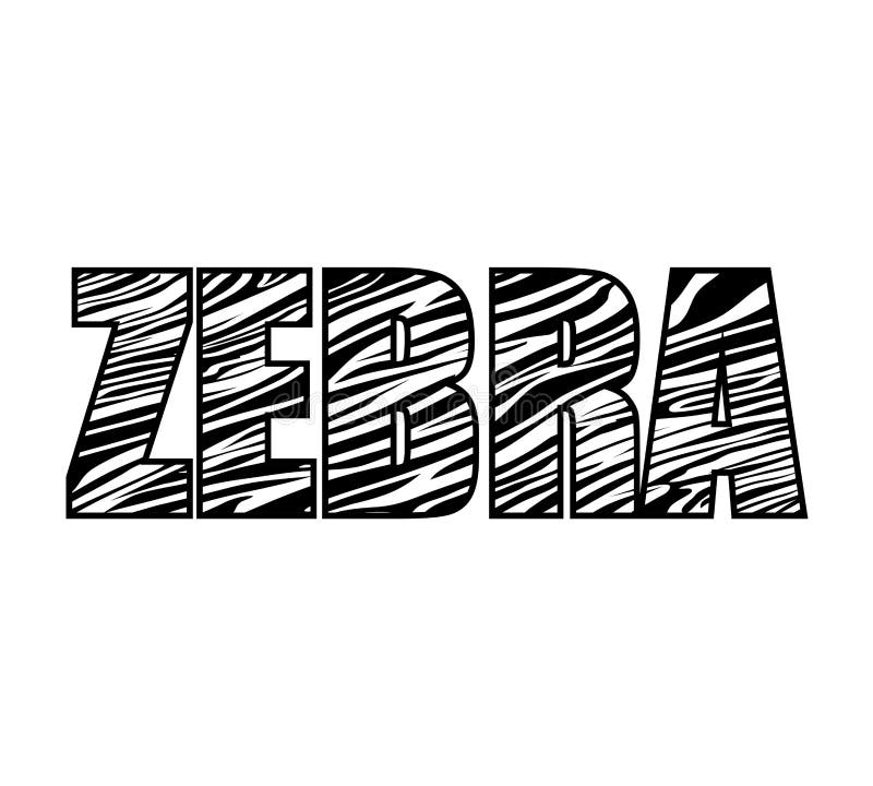 Zebra Icon. Animal Text Design. Vector Graphic Stock Vector ...