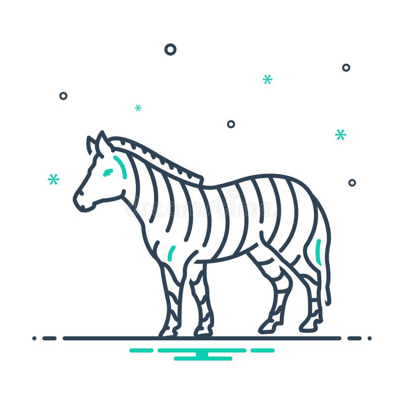 Mix Icon for Zebra, Black and White and Animal Stock Vector ...