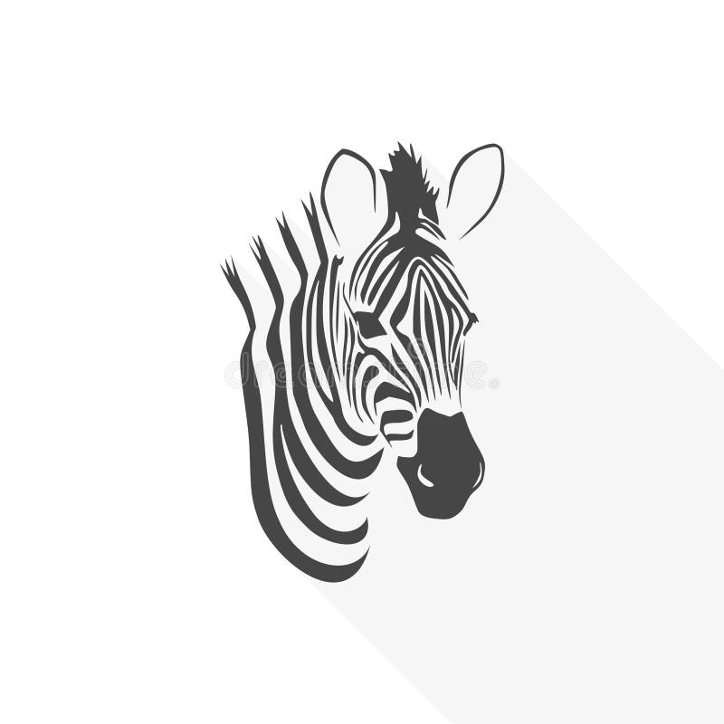 Zebra Icon - Vector Illustration Stock Vector - Illustration of drawing ...