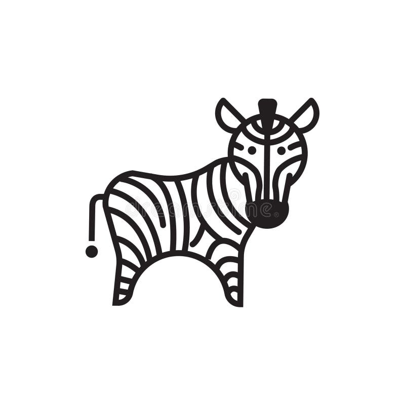 Zebra Icon. Vector Illustration Decorative Design Stock Vector ...